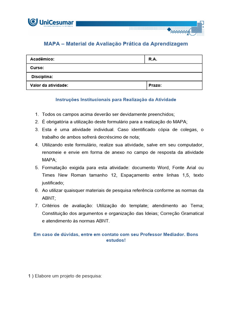 Mapa Unicesumar | Download grátis PDF | Psiquiatria | Enfermagem