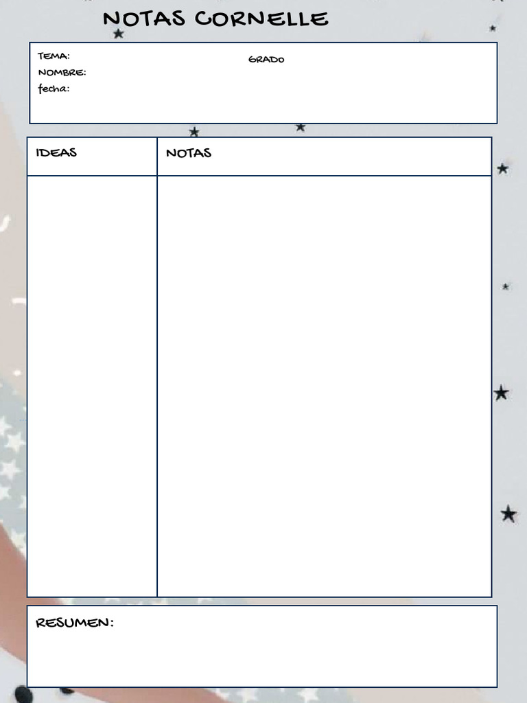 Cornell Note-taking Digital and Printable Worksheet in Brown Yellow ...