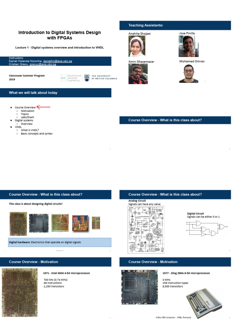 Lecture1slides Pdf Vhdl Hardware Description Language 1939