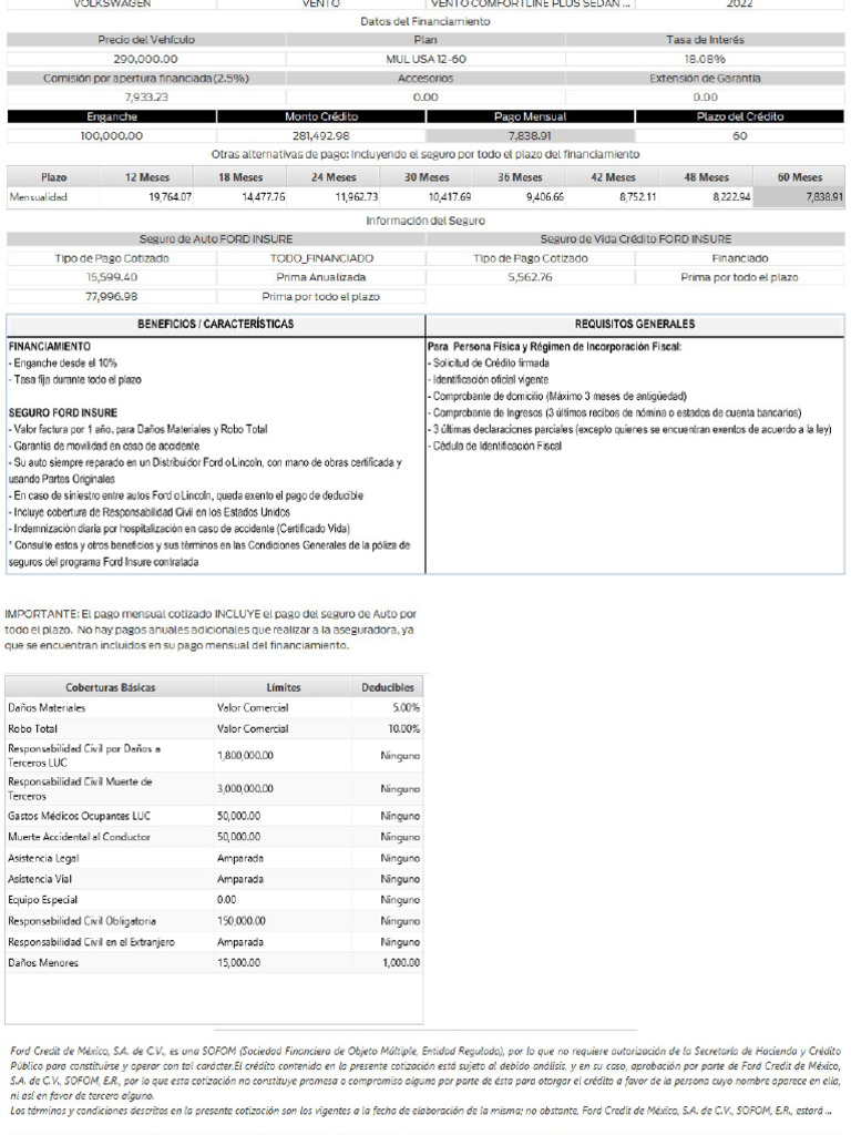 Vento 2021 Seguro Manual | PDF