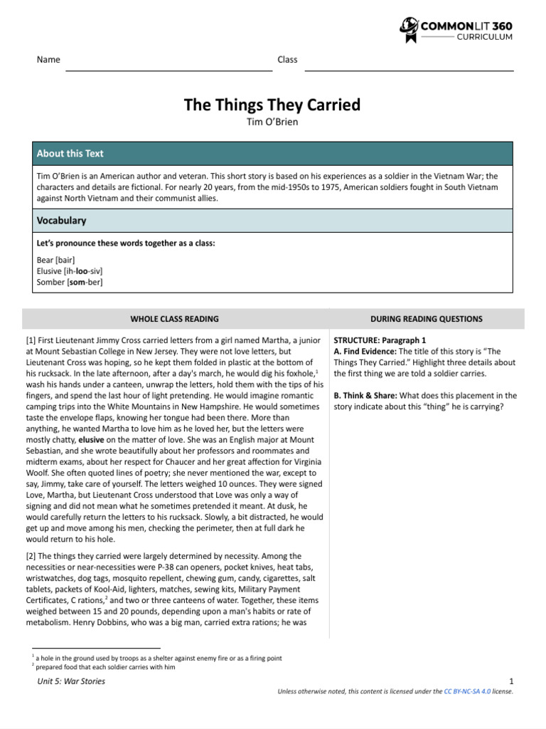 The Things They Carried | PDF | Projectile Weapons | Ballistics