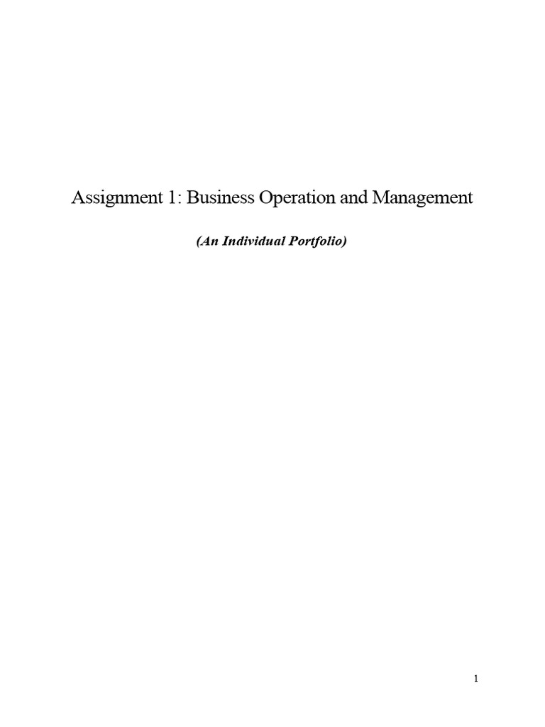 BMM3003 - Assignment 1 - Business Operation and Management - 02.12.2022 | PDF | Marketing | Brand