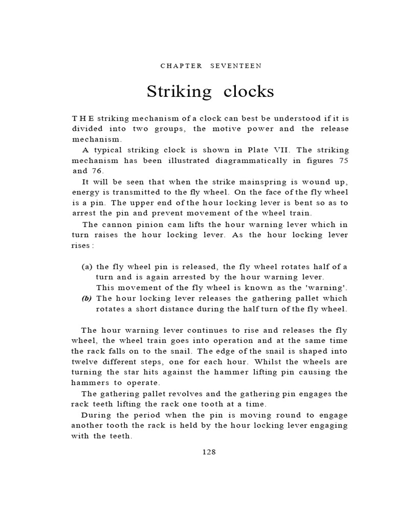 Striking Clocks | PDF | Machines | Horology