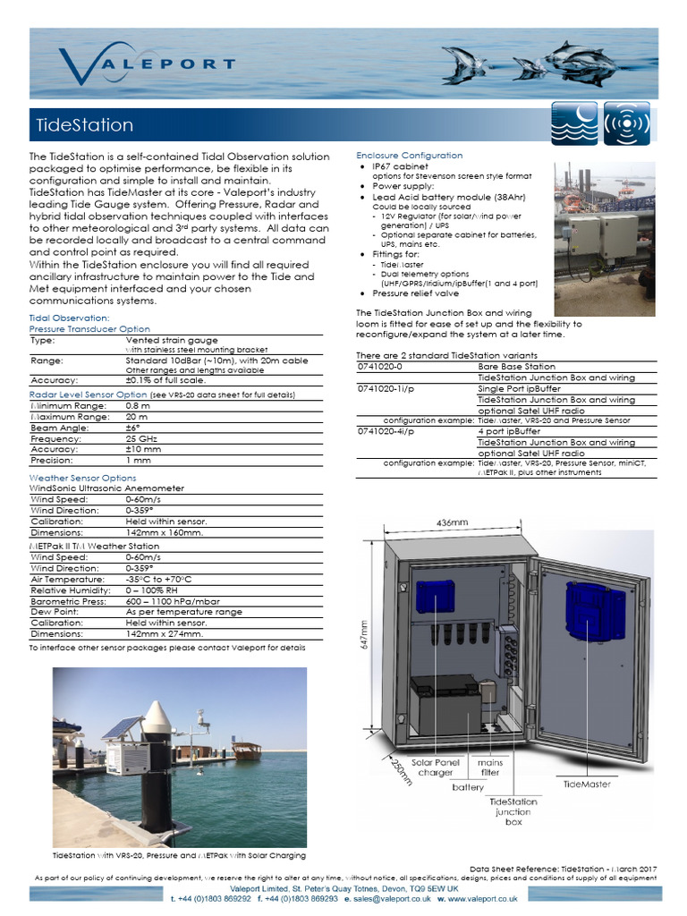 Valeport Tidestation | PDF | Wind Speed