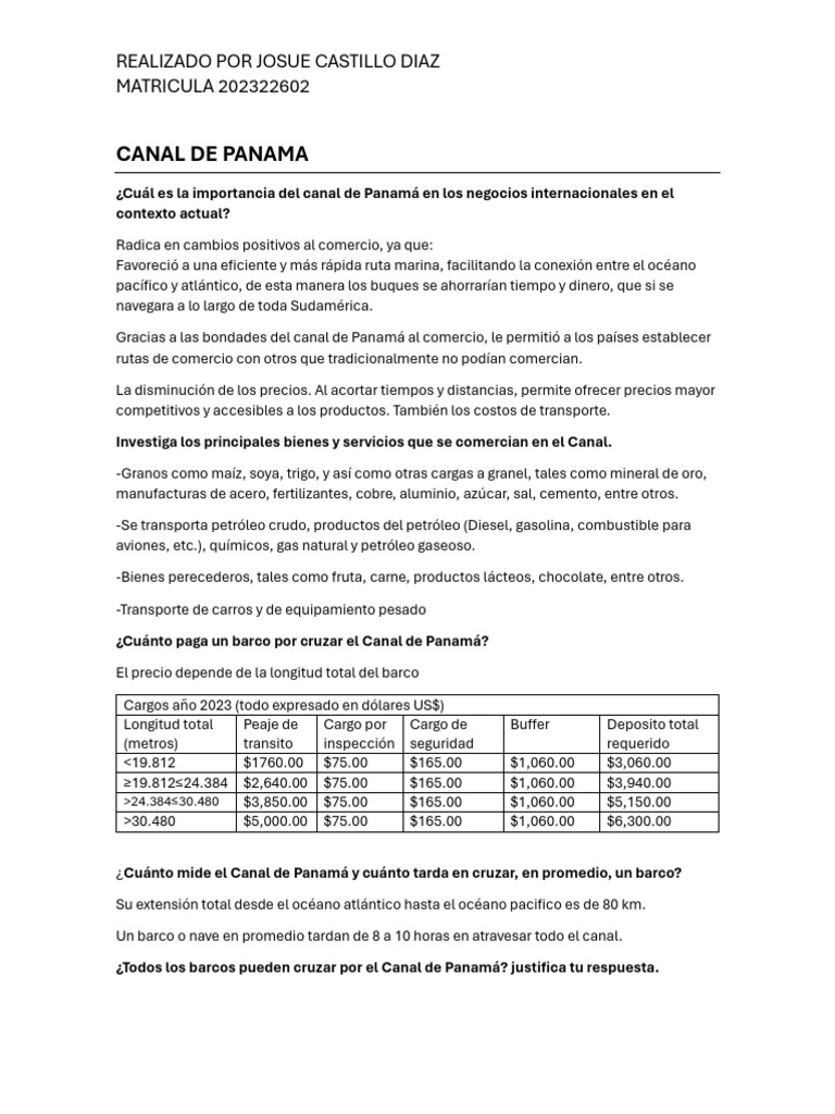 Canal de Panama | PDF | canal de Panama | Canal