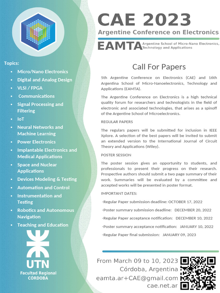 Electronics Research Conference CFP | PDF