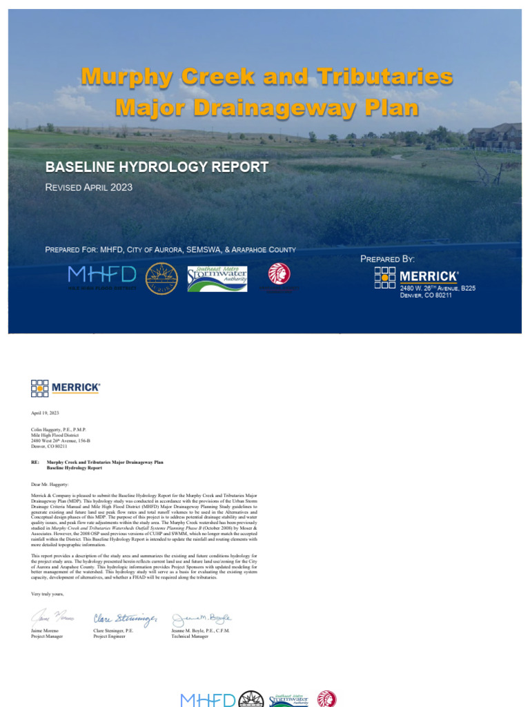 Murphy Creek Hydrology Report 2023 | PDF | Drainage Basin | Flood
