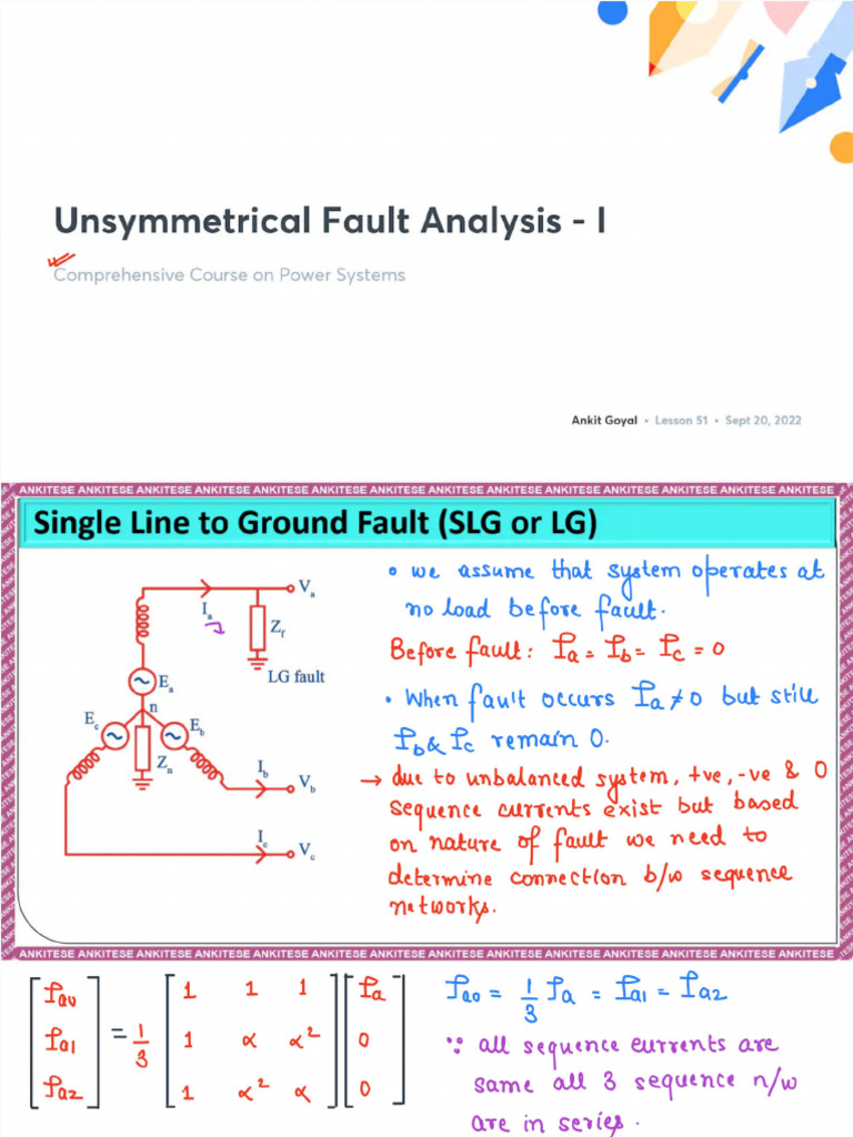 Unsymmetrical Fault Analysis I With Anno | PDF