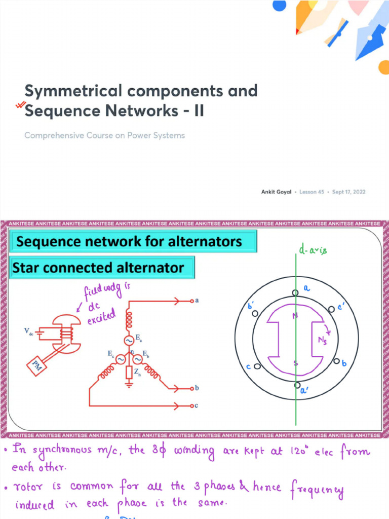 Symmetrical Components and Sequence Networks II With Anno | PDF