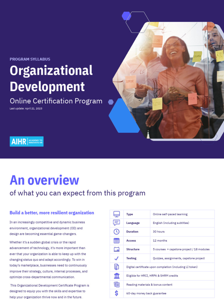 Organizational Development Certificate Program-AIHR | PDF ...