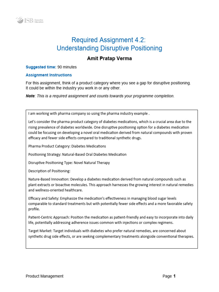 ISB PM Week 4 Required Assignment 4.2 Amit Pratap Verma | PDF | Pharmaceutical Industry ...