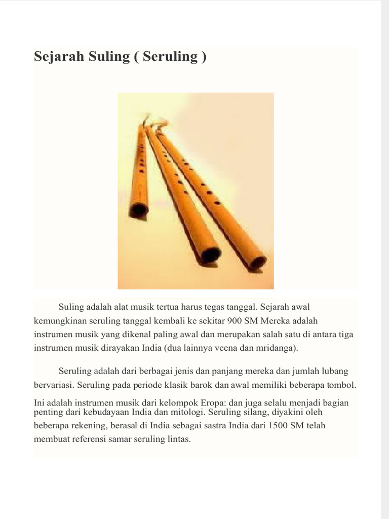 Sejarah-Suling | PDF
