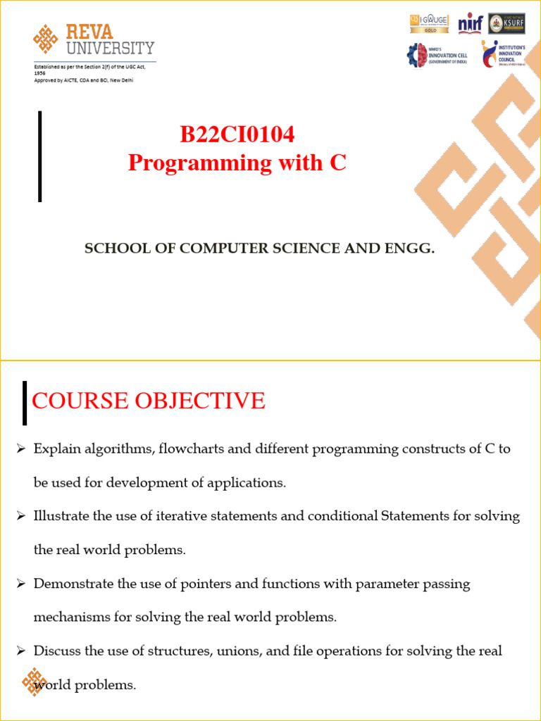C Programming - Unit 1 Final | Download Free PDF | Integer (Computer Science) | Data Type