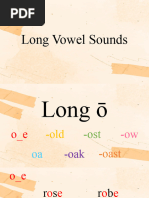 Long o Vowel Sound Word List | PDF