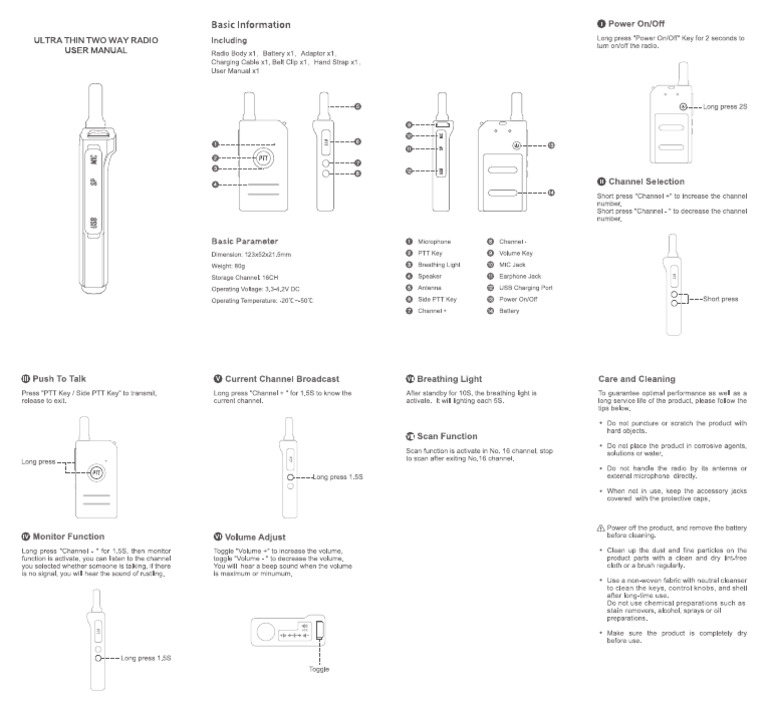 XT-1 UHF User Manual | PDF