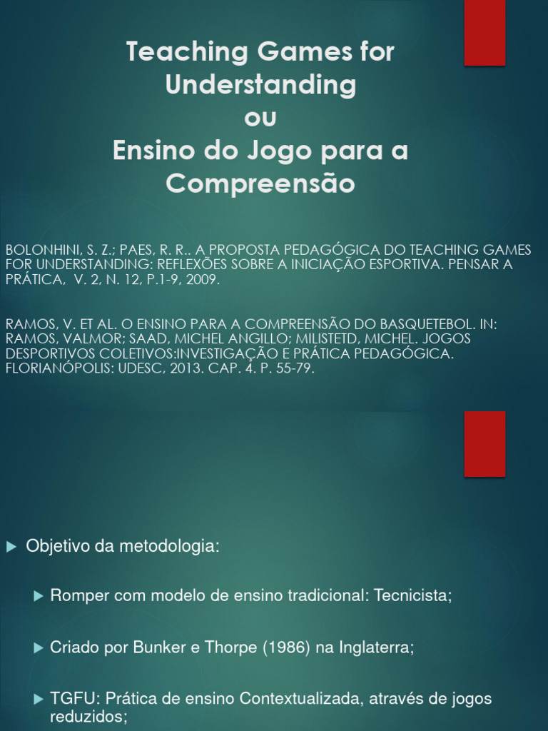 Teaching Games For Understanding Ou Ensino Do Jogo | PDF | Aprendizado ...