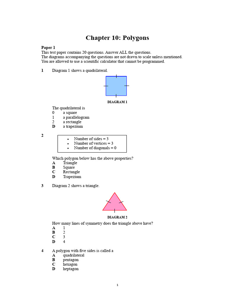 Chapter 10 - Polygons | PDF | Rectangle | Convex Geometry