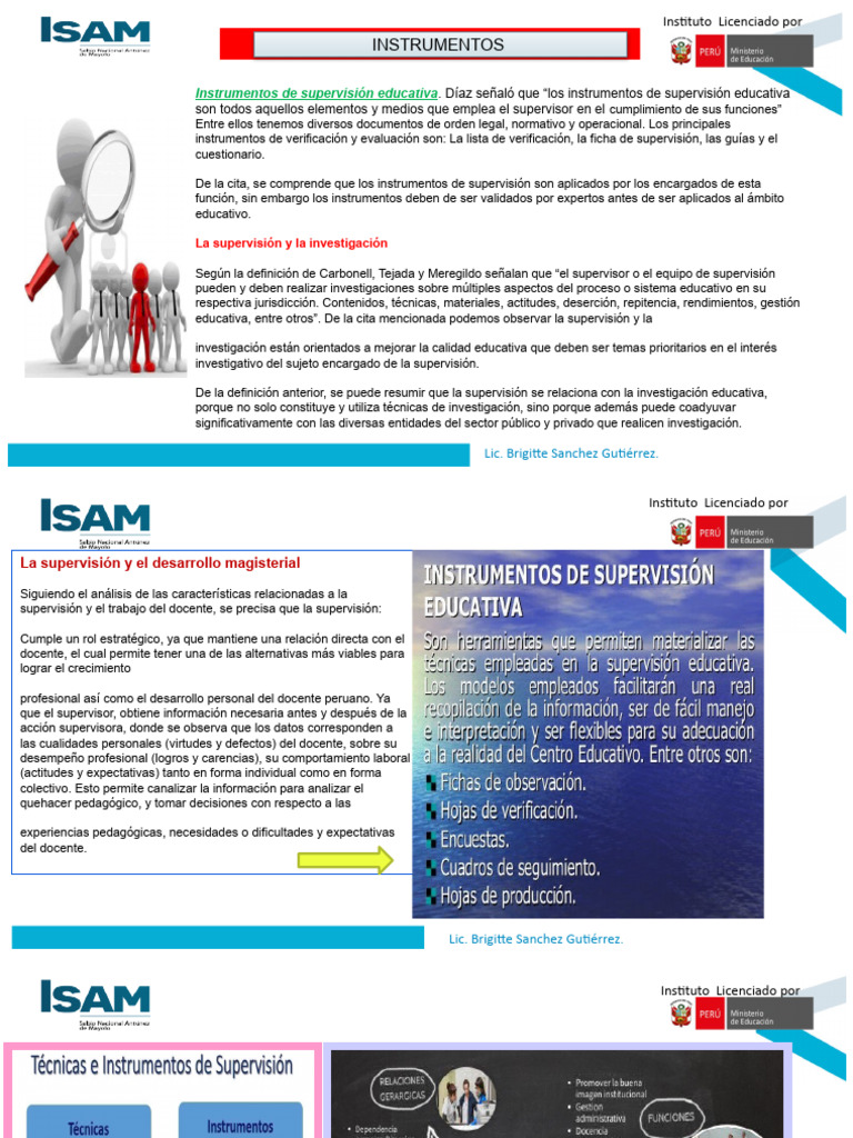 Isam Instrumentos de Supervision 5 Abril | PDF | Maestros | Trabajo Social