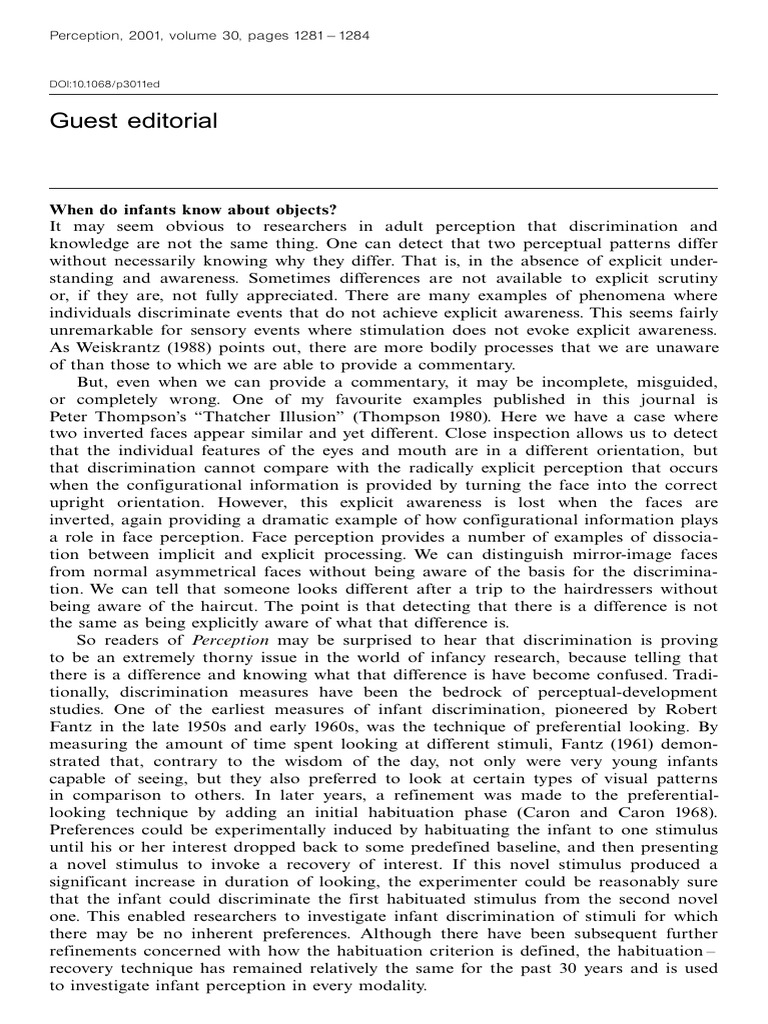 Babies | PDF | Perception | Cognitive Development