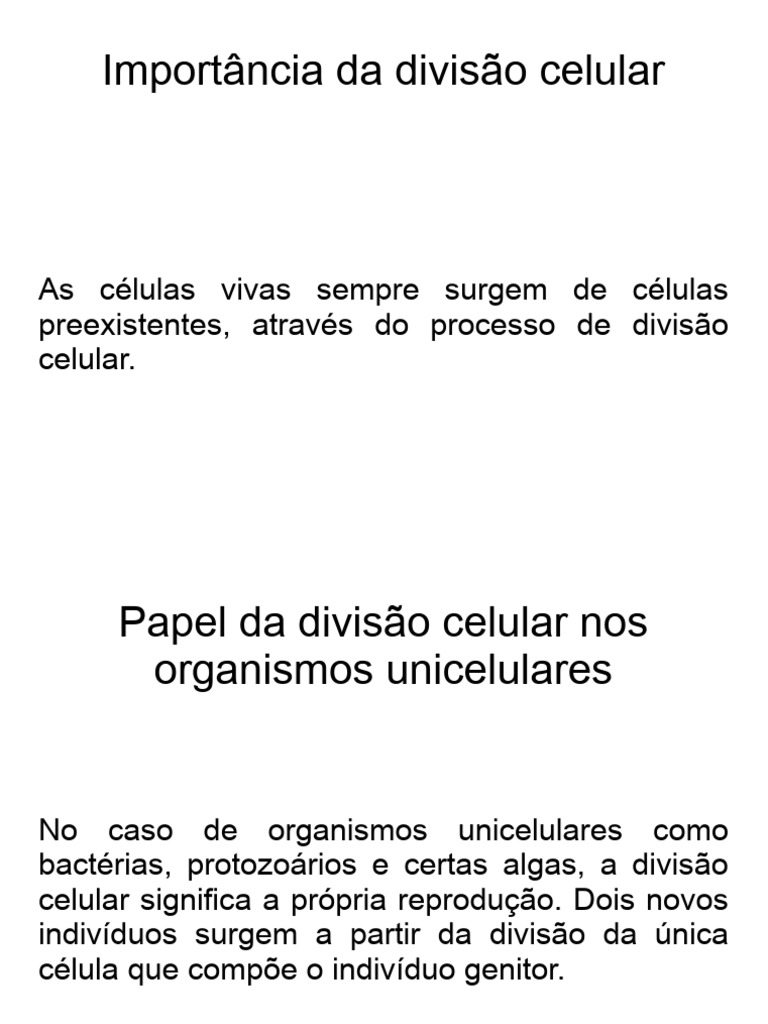 Divisão Celuar Mitose Pdf Mitose Célula Biologia
