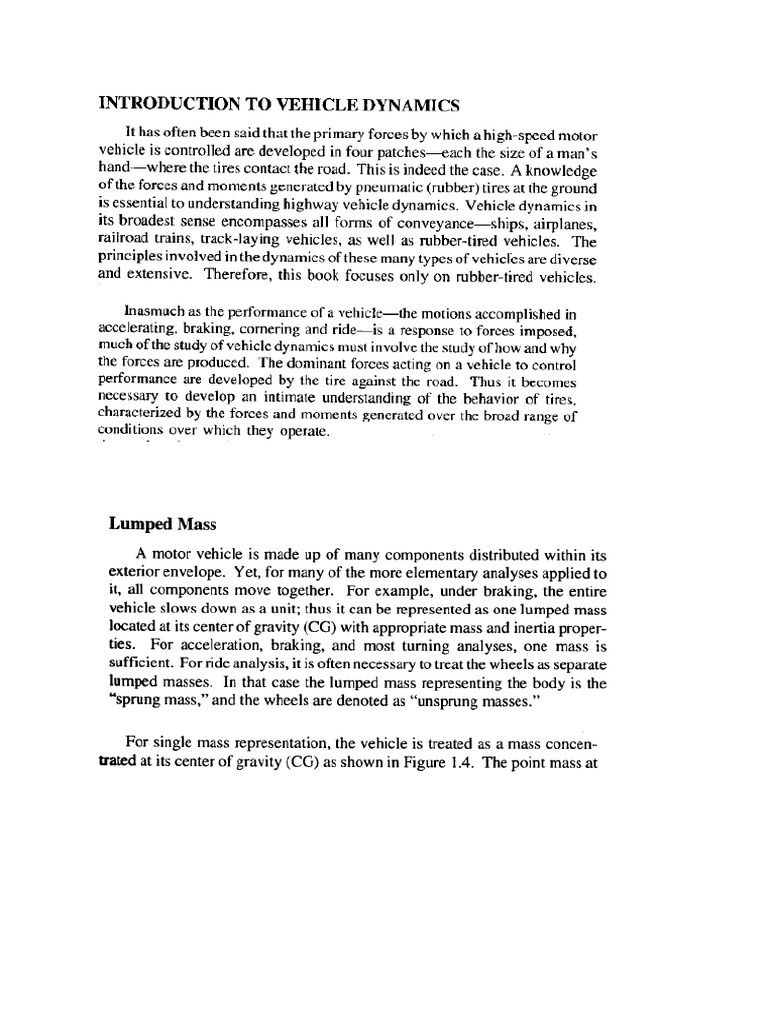 1 - Vehicle Dynamics | PDF