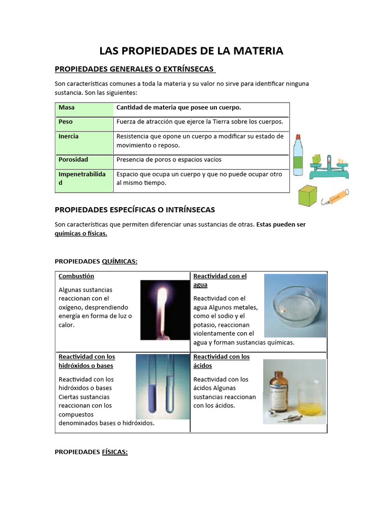 Las Propiedades de La Materia | PDF | Sustancias químicas | Importar