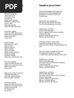 Our Farewell Song Lyrics | PDF