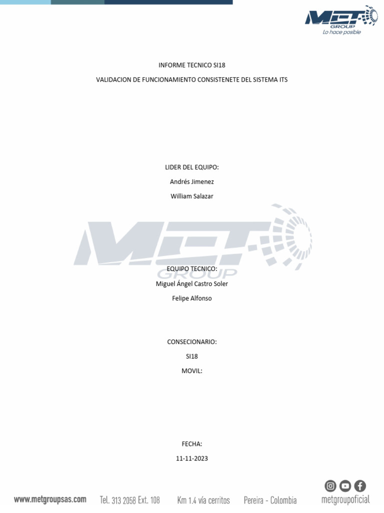 Formato Informe Si18 Renovacion Its | PDF