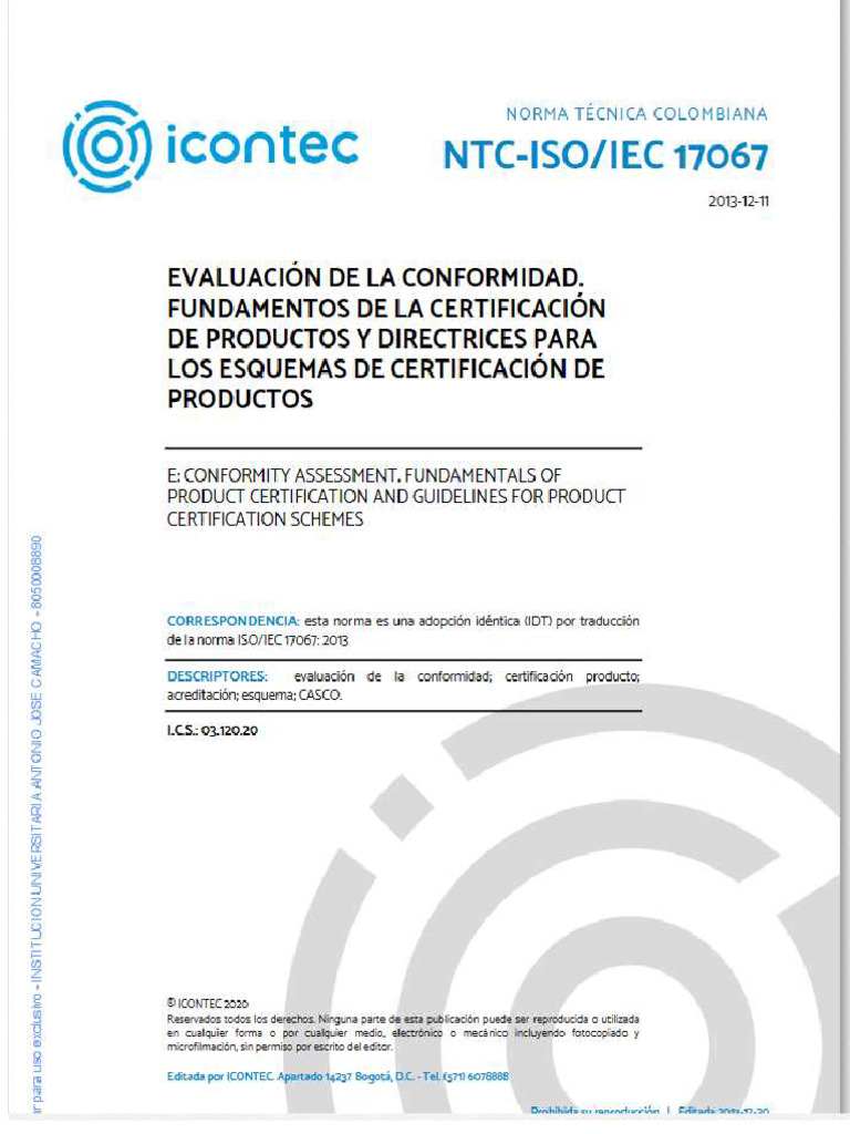 Norma NTC - ISO 17067 | PDF