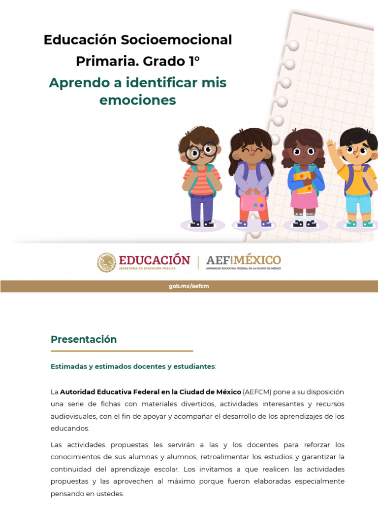 Identificando Emociones en Primer Grado | PDF | Las emociones