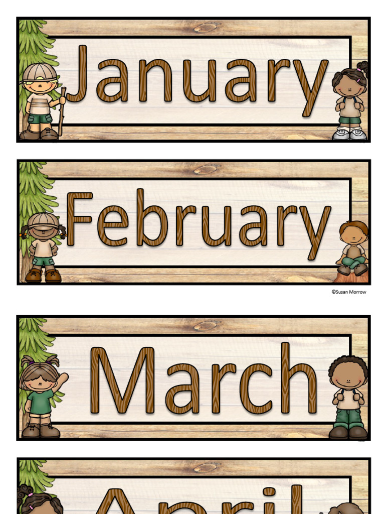 Camping Theme Calendar | PDF