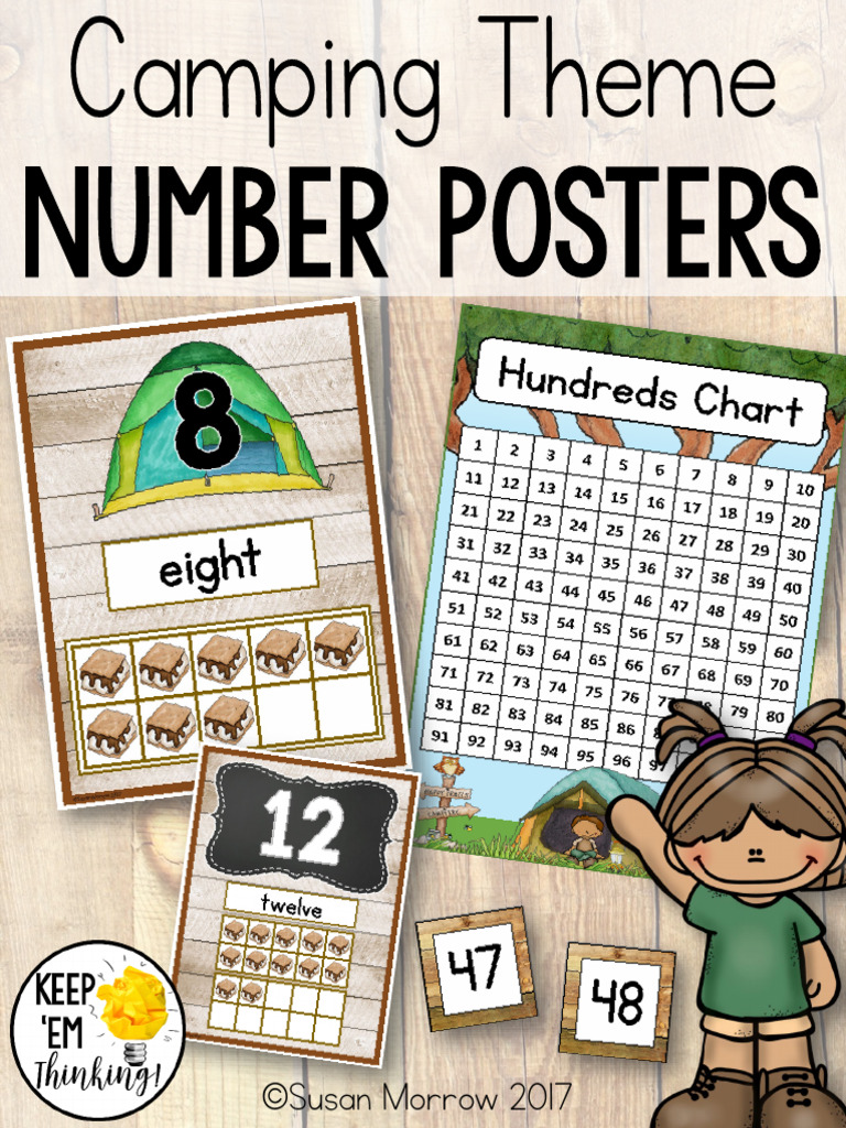 Camping Theme Number Charts and More - 2 Styles - 0-30 - Full and Half ...