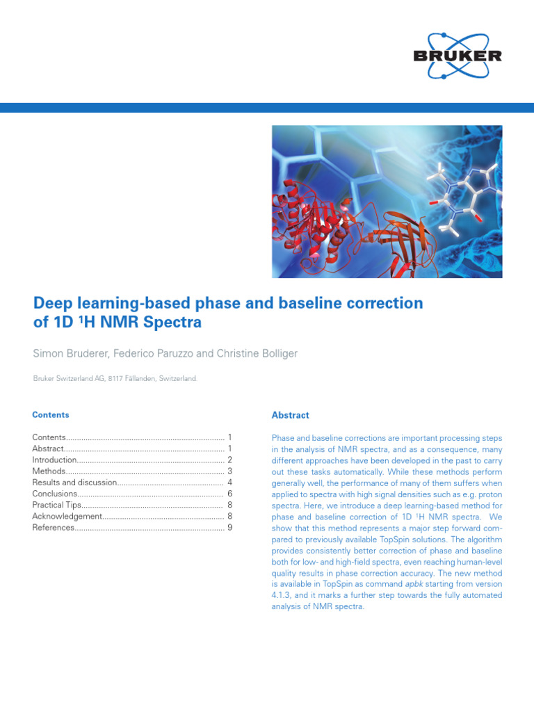 Bruker Whitepaper Deep Learning in NMR | PDF | Nuclear Magnetic ...