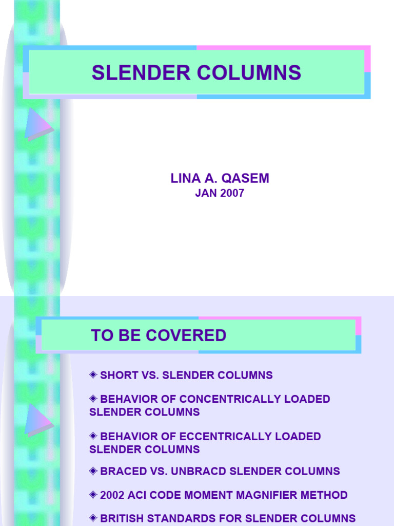Slender Columns | PDF | Buckling | Deformation (Mechanics)