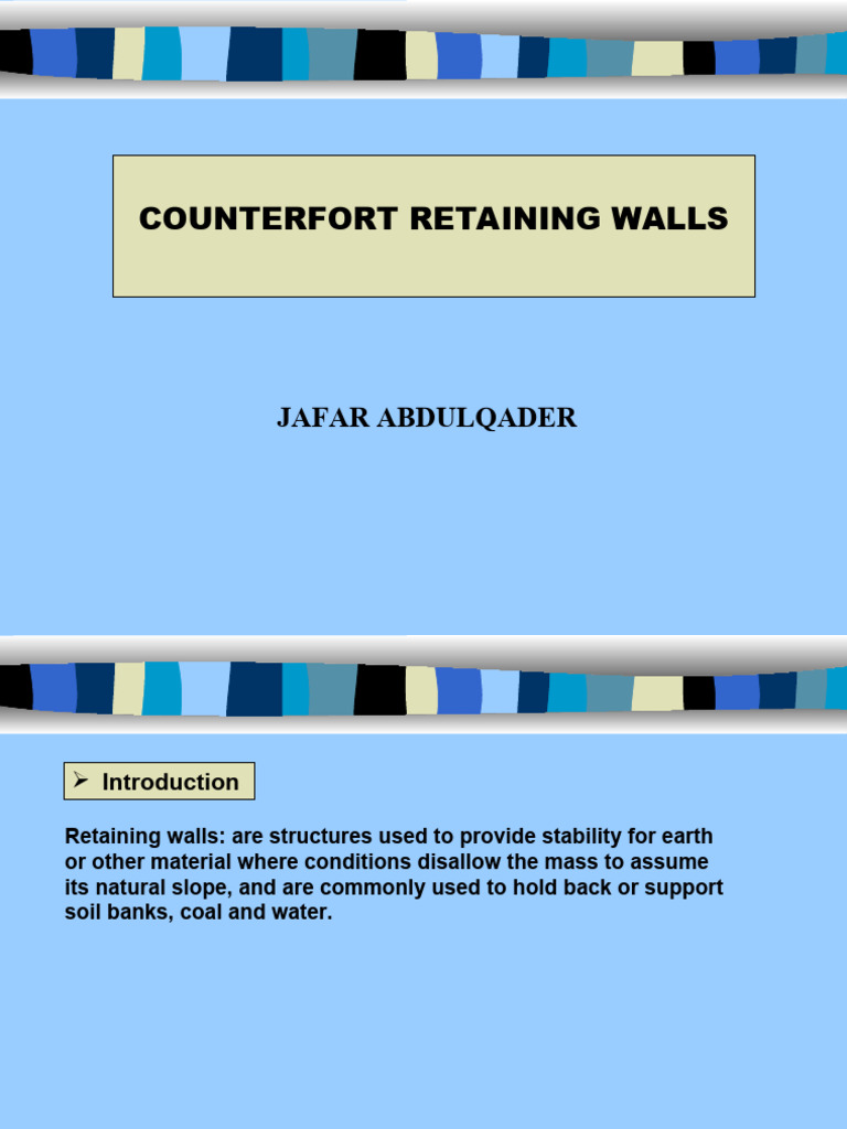 Counterfort Retaining Wall Design Guide | PDF | Civil Engineering ...