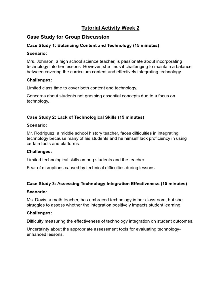 Tutorial Activity Week 2 | PDF | Teachers | Teaching