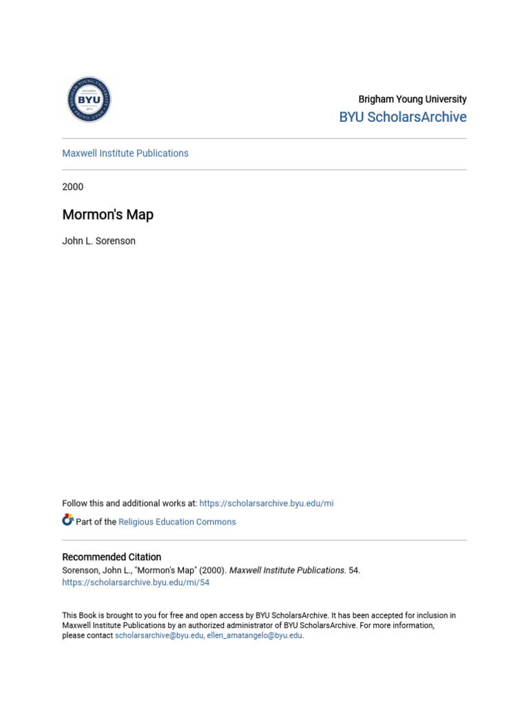 Mormons Map | PDF | Book Of Mormon | Mormonism