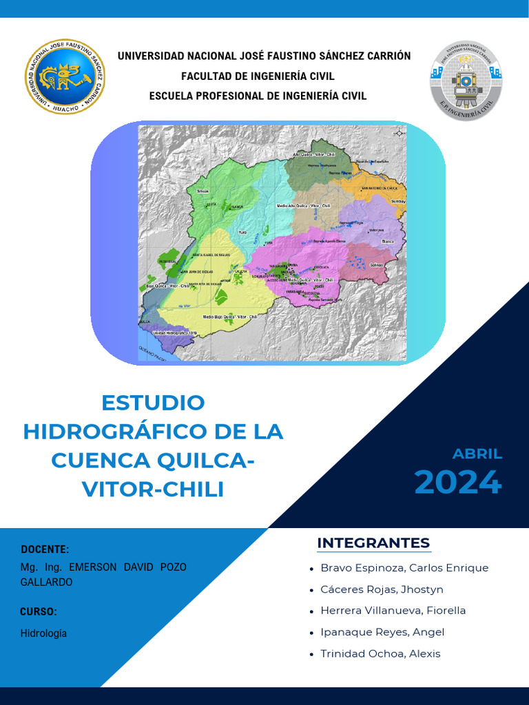 Estudio Hidrográfico Cuenca Quilca 2024 | PDF | Ciencias sociales ...