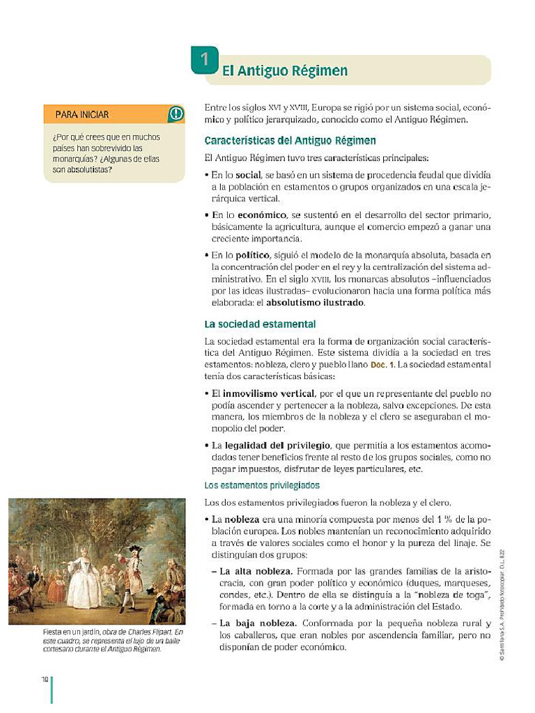 Ficha Teórica - El Antiguo Régimen y El Absolutismo Monárquico | PDF