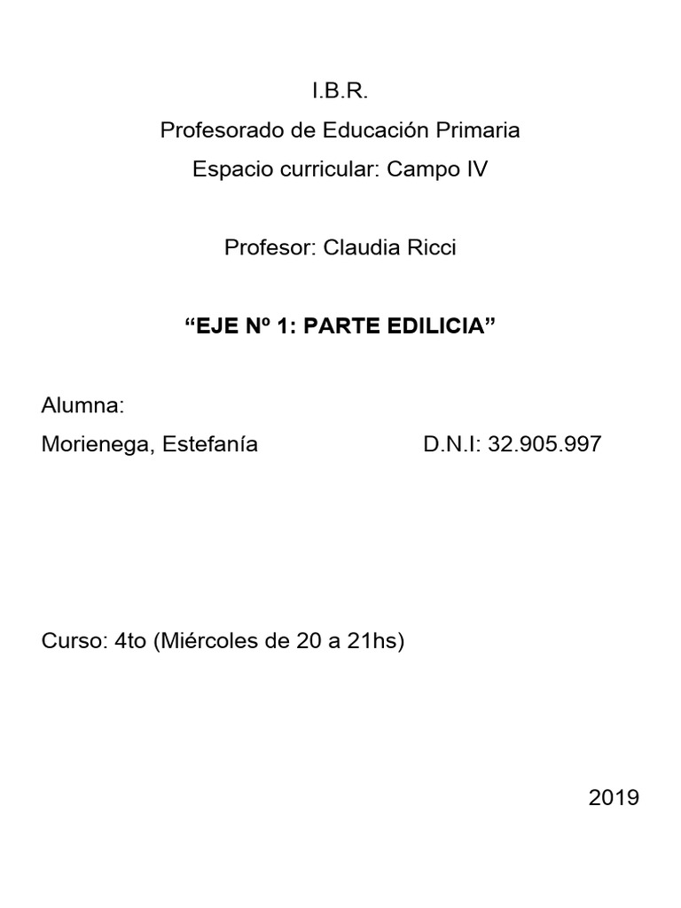 primer eje | PDF | Comedor