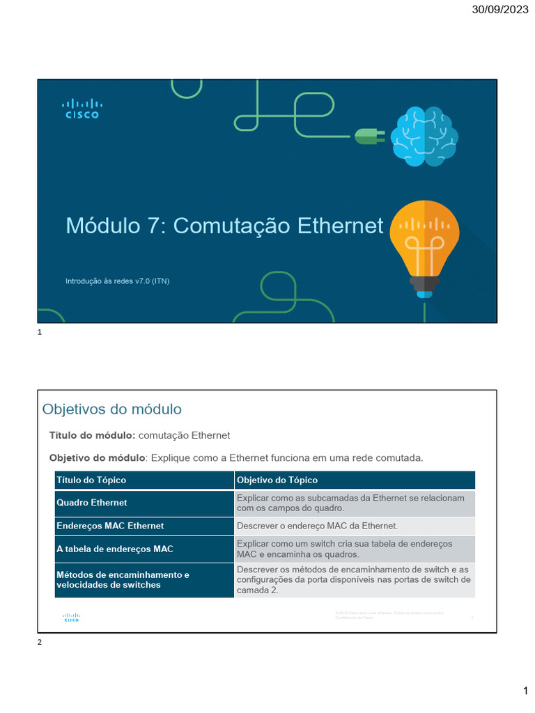 Comutação Ethernet: Estrutura e Funcionamento | PDF | Comutador de rede ...