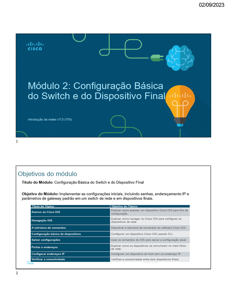Módulo 2 CCNAv7 Introduction To Networks | PDF | Endereço de IP | Rede ...