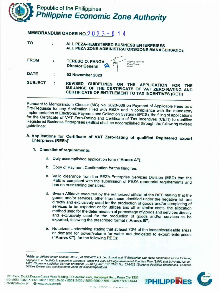 M.O. No. 2023-014 | PDF