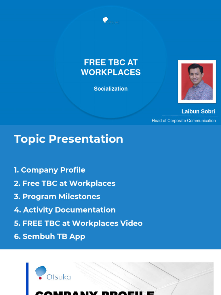 Otsuka Free TBC @workplace Program - 2023 | PDF | Tuberculosis ...