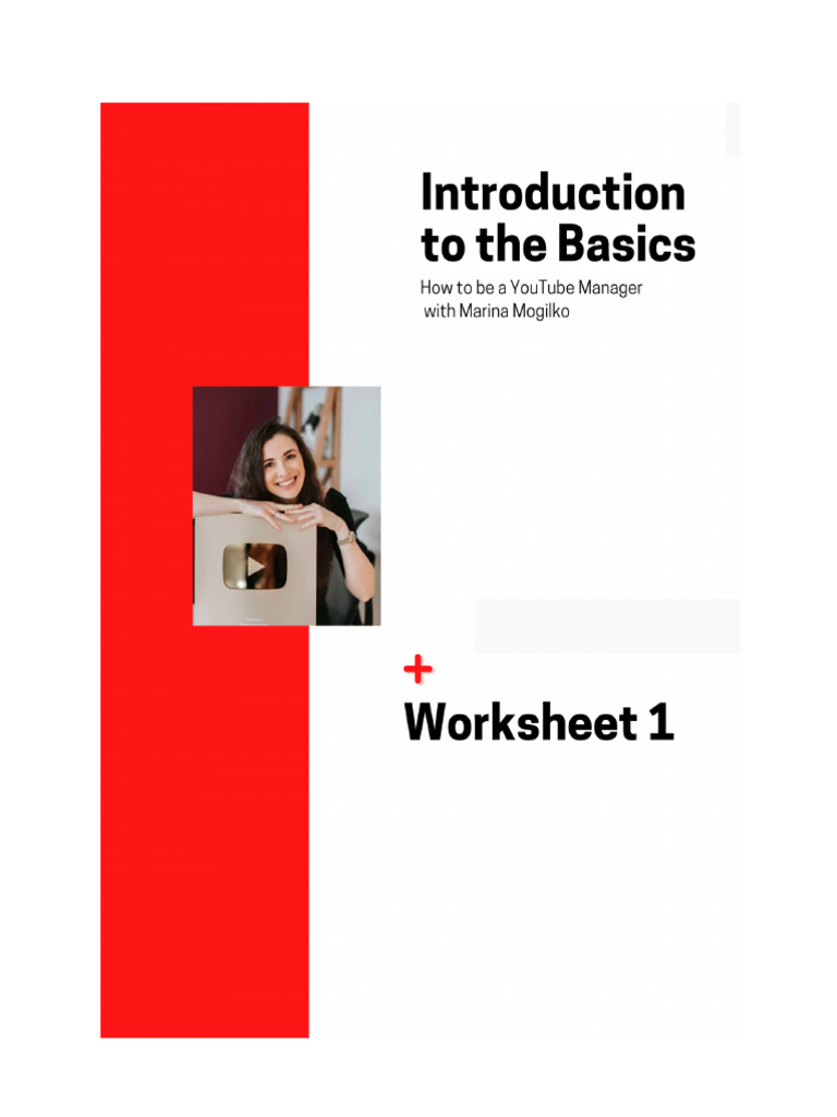Worksheet 1 - How To Be A Youtube Manager | PDF | You Tube | Communication
