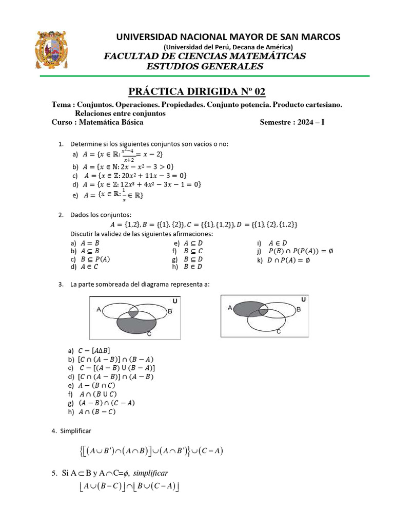 Practica 2 - Mb-2024-I | PDF | Matemáticas | Lógica matemática