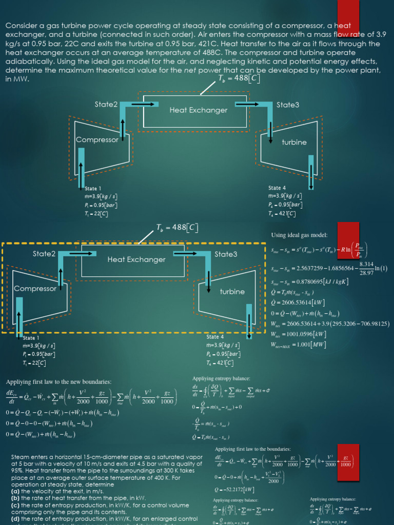 Aditional Examples For Entropy Production Pdf Heat Gases
