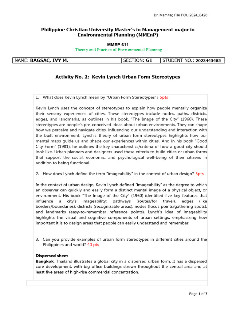 Activity2 BAGSAC MMEP611 | PDF | Urban Design | Stereotypes