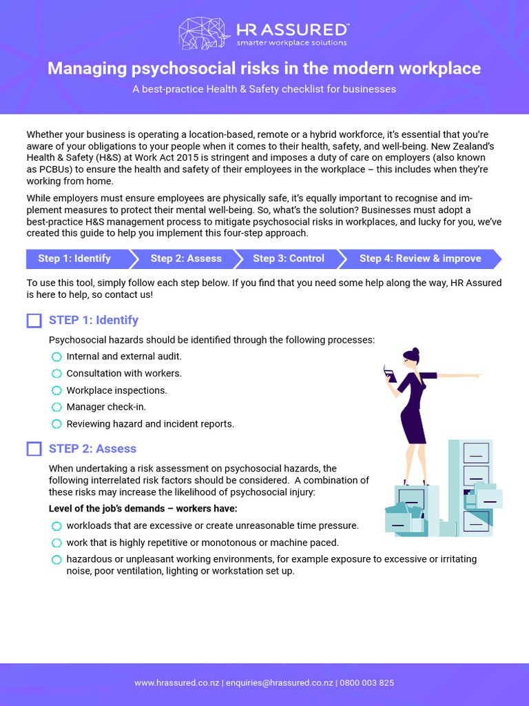 HRA_NZ_Managing_psychosocial_risks_october_2021 | PDF | Occupational ...