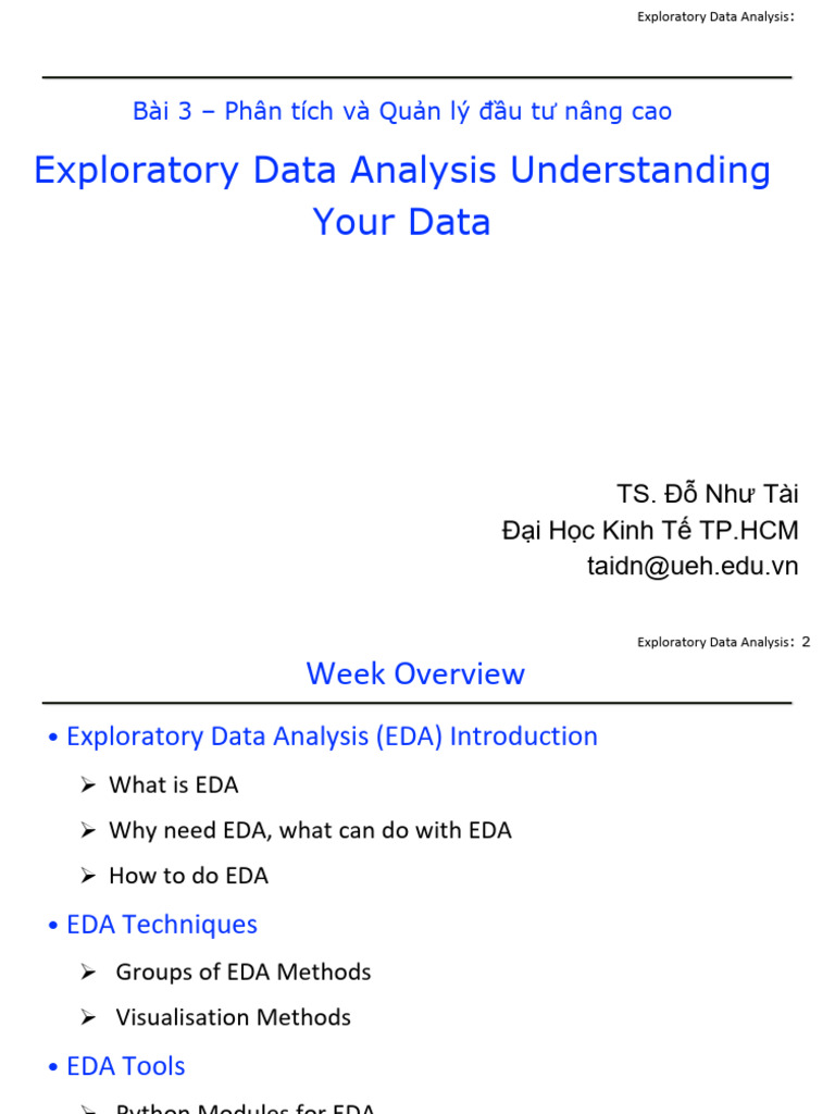 03 Phan Tich Dau Tu Nang Cao - Phan Tich Kham Pha Du Lieu | PDF | Data Analysis | Statistics